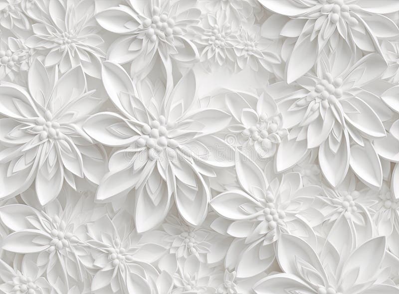 A Delicately Embossed Snowflake Pattern Graces the Surface of White ...