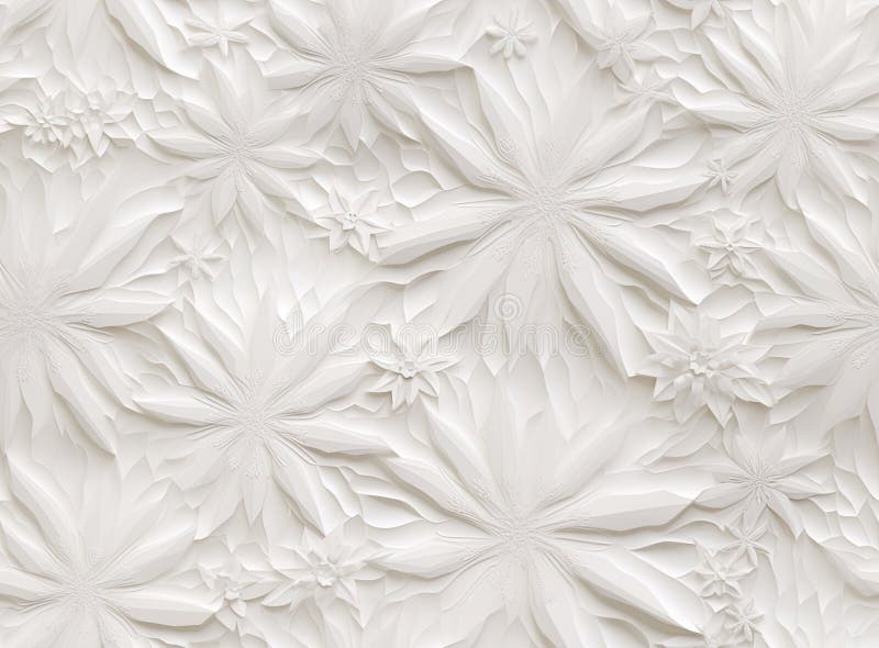 A Delicately Embossed Snowflake Pattern Graces the Surface of White ...