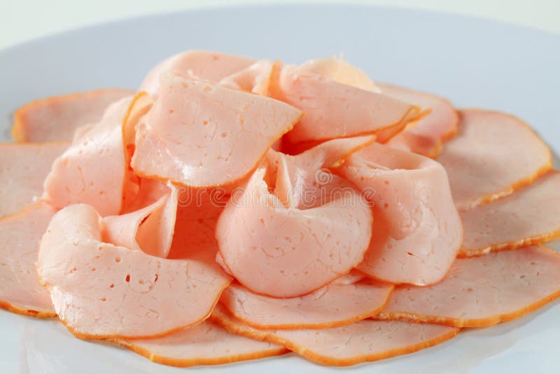 Delicately Sliced Chicken Breast Stock Image - Image of slices, smoked ...