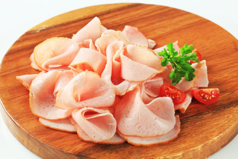 Delicately sliced ham stock image. Image of chicken, antipasto - 27560717