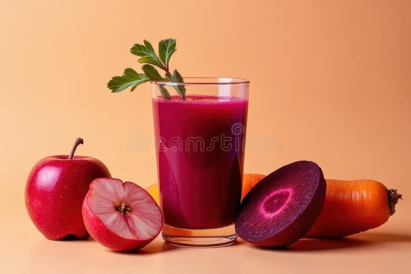 Delicious ABC Juice Recipe Components Stock Illustration - Illustration ...
