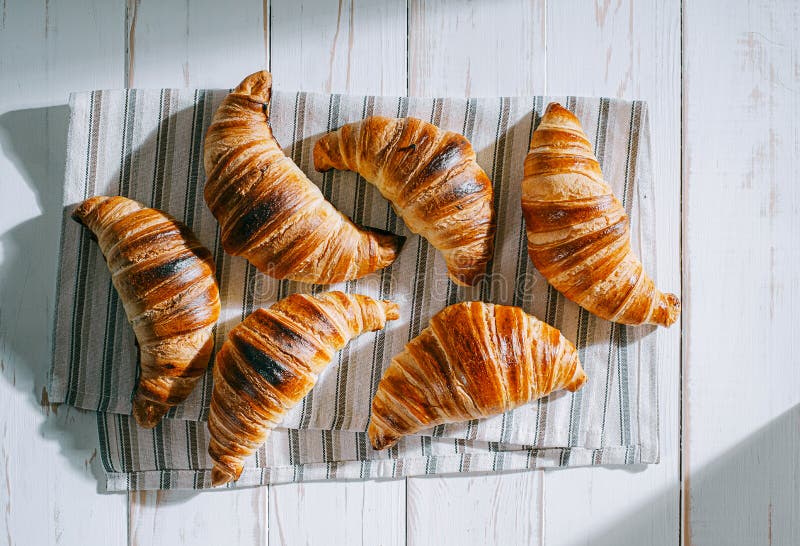 Delicious American Croissants for Breakfast Stock Photo - Image of ...