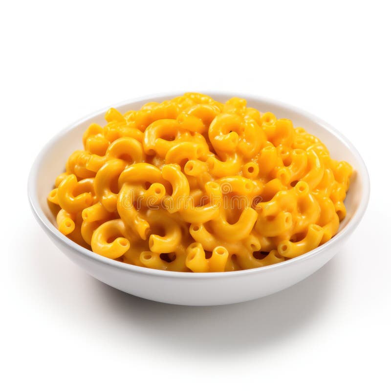 Delicious American Macaroni and Cheese on a Plate Isolated on White ...