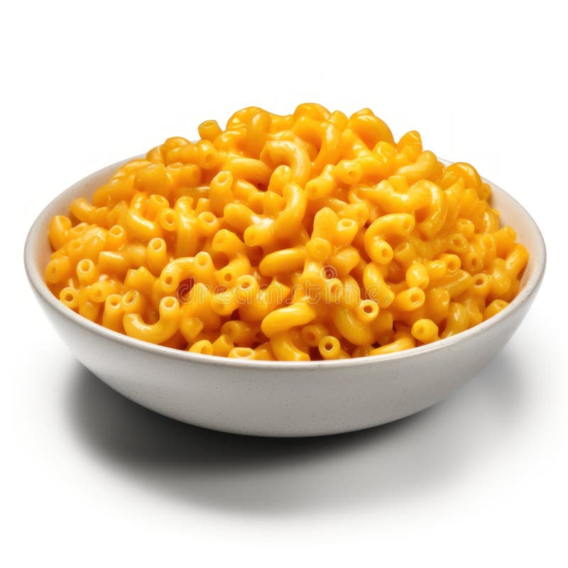 Delicious American Macaroni and Cheese on a Plate Isolated on White ...