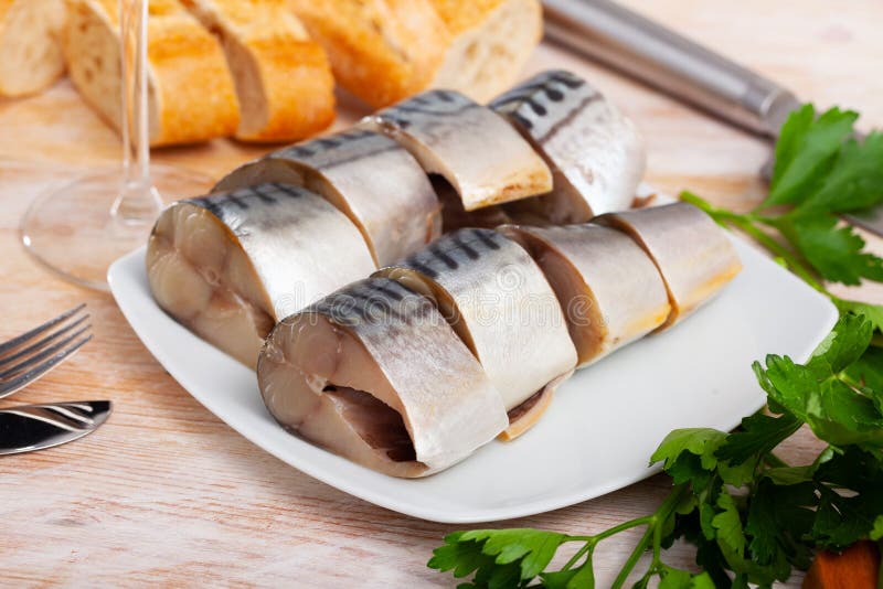 Salted mackerel. stock photo. Image of freshness, reflection - 19265972