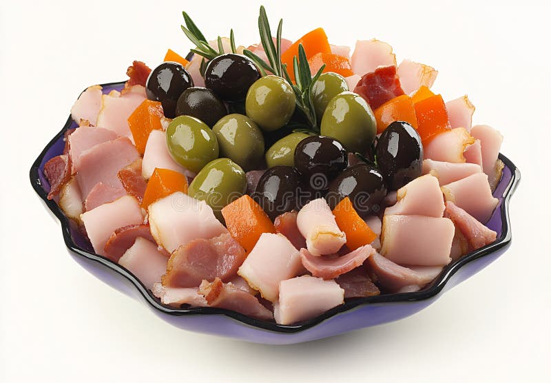 Delicious Appetizer Platter: Olives, Ham, and High Quality Image Stock ...