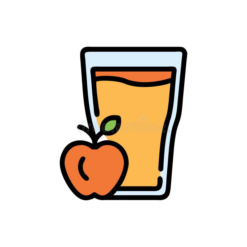 Delicious Apple Cider in a Glass Stock Vector - Illustration of lunch ...