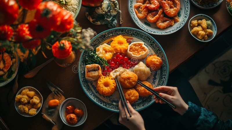 Delicious Array of Traditional Dishes Enjoyed during a Festive ...