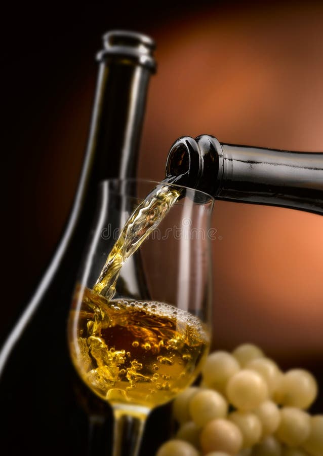 Delicious Artisan Wine Poured in a Glass Stock Photo - Image of ...