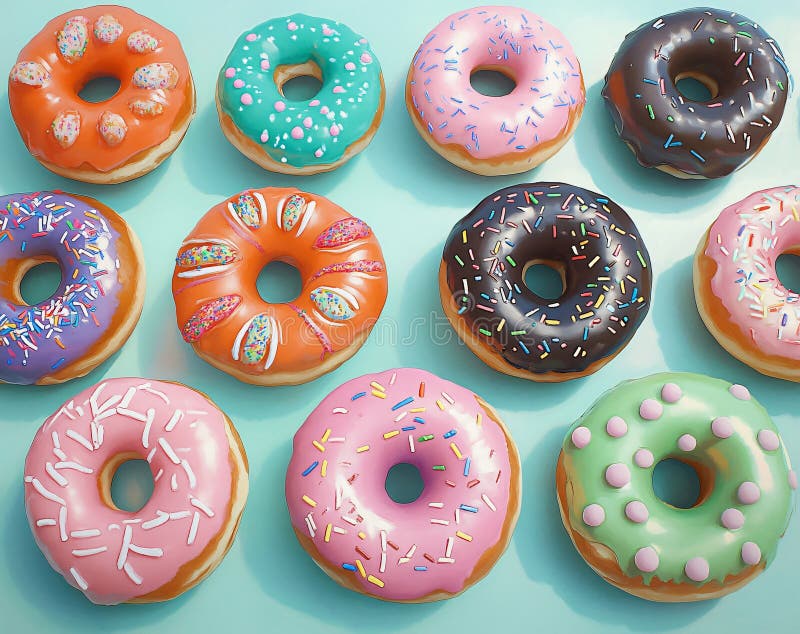 Delicious Assorted Donuts- Sweet Glazed Doughnuts High Quality Image ...