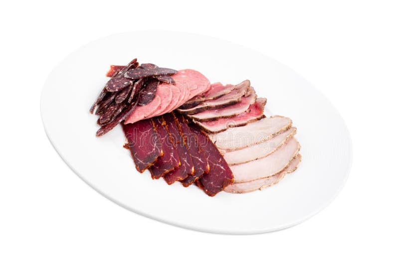 Delicious Assorted Meat Platter. Stock Photo - Image of italian ...
