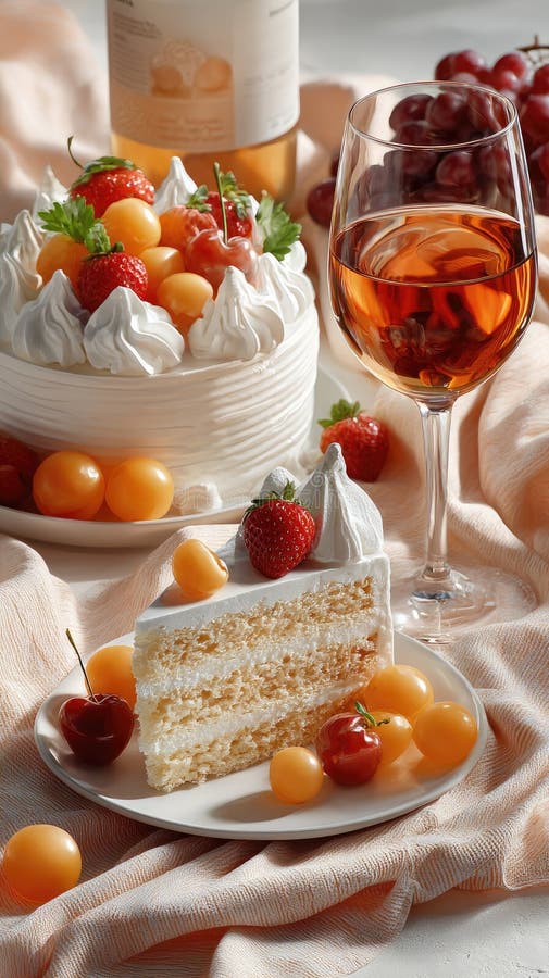 Delicious Assortment of Cakes and Pastries Served with Coffee Cups on ...