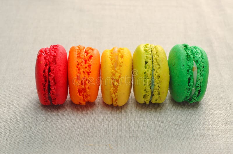 Delicious Assortment of Colored Macaroons. Stock Image - Image of ...