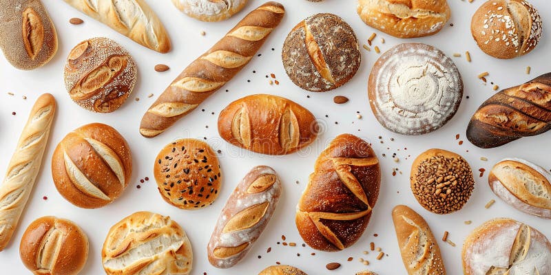 Delicious Assortment of Freshly Baked Bread, Different Types of Bread ...