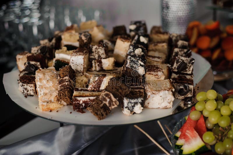 A Delicious Assortment of Multicolored Cakes and Sweets on a Platter ...