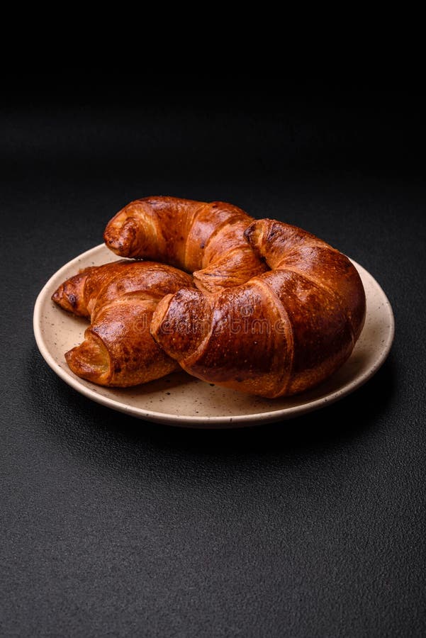 Delicious Baked Crispy Croissants As an Element of an Invigorating ...