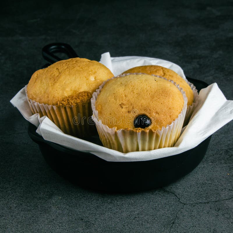 Delicious Baked Muffin. Muffin with Chocolate Topping. Stock Image ...