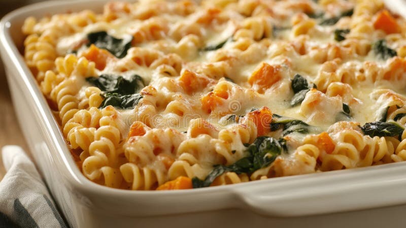 Delicious Baked Pasta with Spinach and Vegetables for Dinner ...