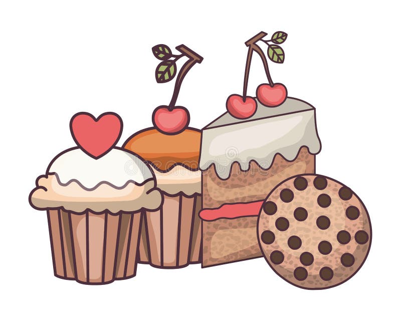 Delicious Bakery Cakes and Cookies Stock Vector - Illustration of ...