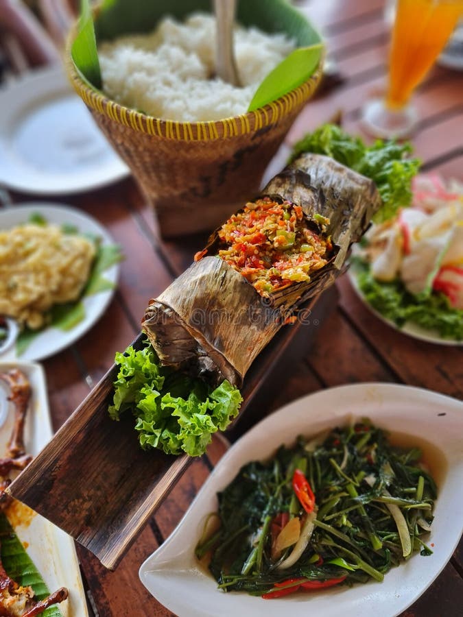 Delicious Bamboo Grilled Fish, Amazing Stock Photo - Image of delicious ...