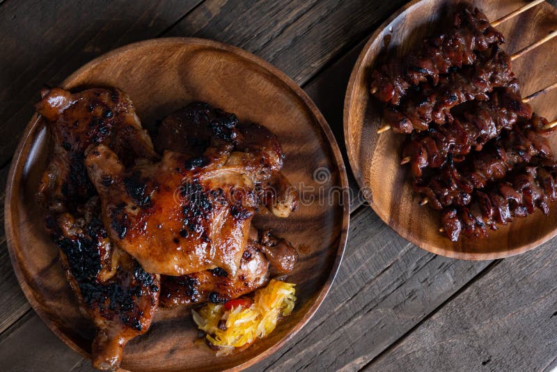 Chicken Gizzard Barbecue and Chicken Barbecue Stock Photo - Image of ...