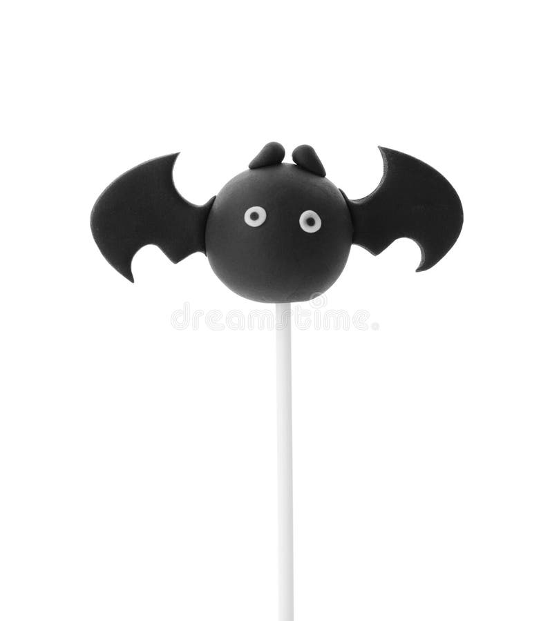 Delicious Bat Cake Pop Isolated. Halloween Holiday Stock Image - Image ...
