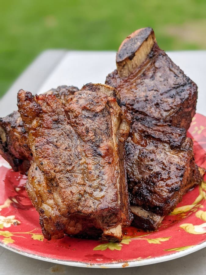 Delicious Bbq Ribs Ready To Eat Stock Photo - Image of cooked, dinner ...