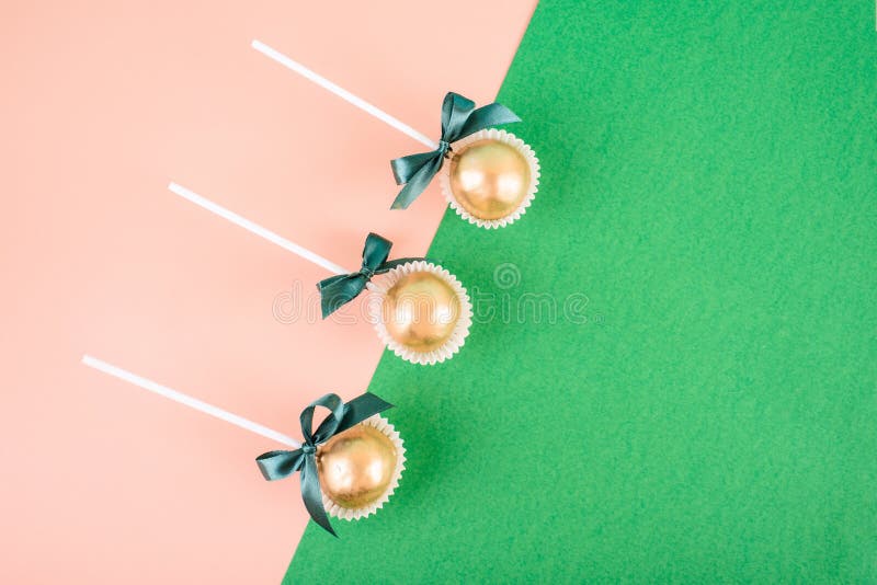 Delicious and Beautiful Cake Pops on an Abstract Background Stock Image ...