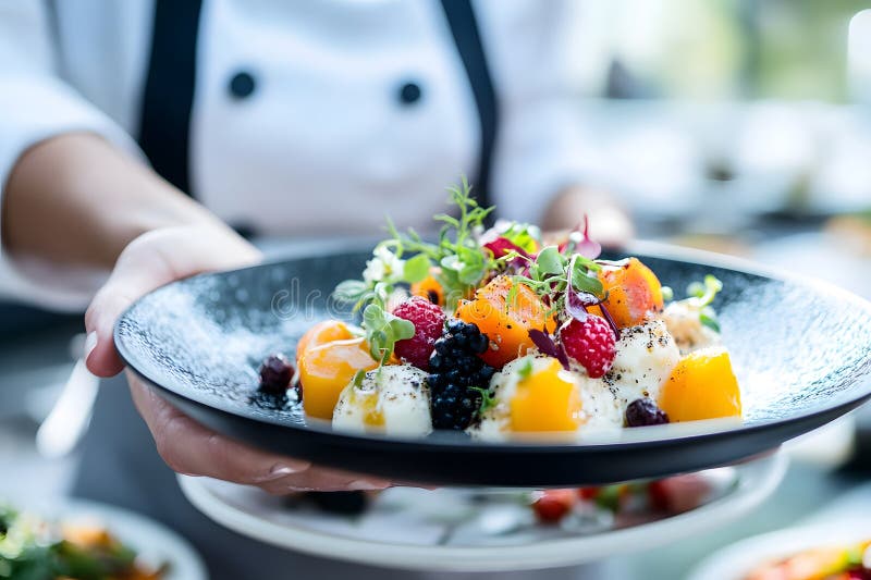Delicious and Beautifully Presented Meals Stock Image - Image of lunch ...