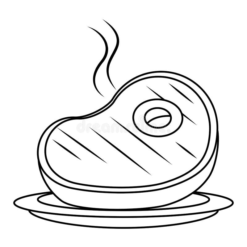 Delicious beef steak cut stock illustration. Illustration of product ...