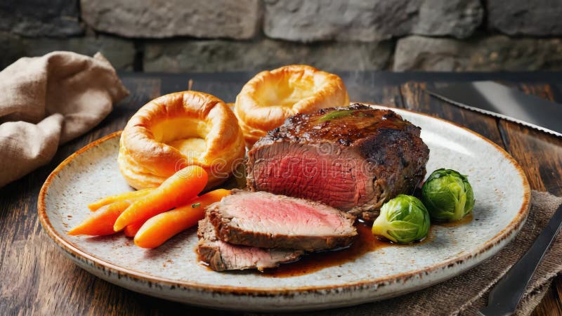 Beef Dinner Entree stock video. Video of table, cooked - 383959831