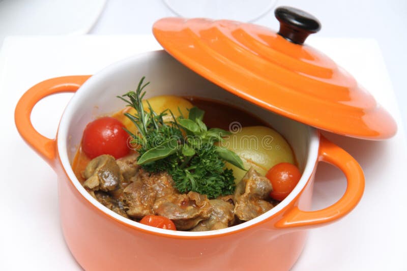 Delicious Beef Stew with Potatoes in a Clay Pot Stock Image - Image of ...