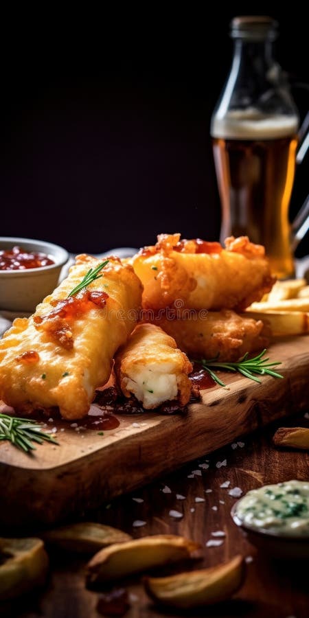 Delicious Beer Battered Atlantic Cod Food Photography Generative AI ...