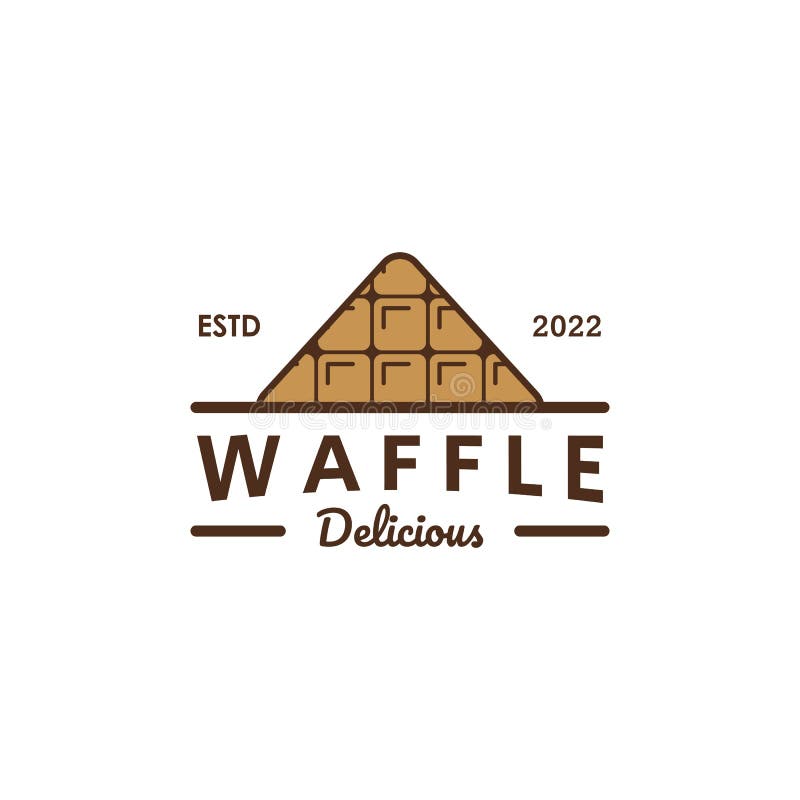 Delicious Belgian Waffle Logo Template Stock Vector - Illustration of ...