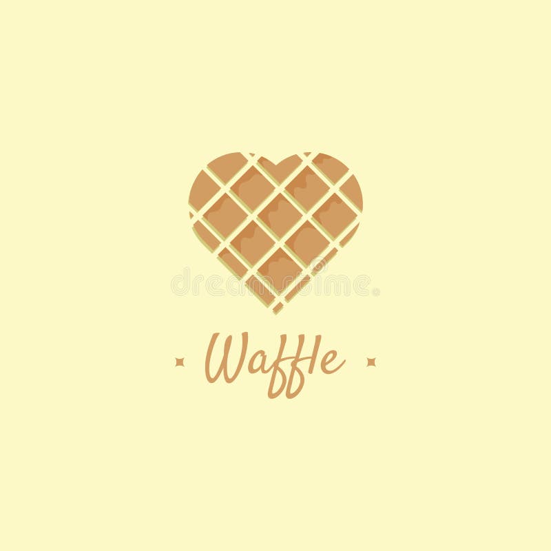 Delicious Belgian Waffle Logo Template Stock Vector - Illustration of ...
