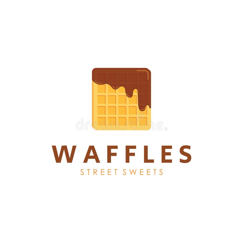 Delicious Belgian Waffle Logo Template Stock Vector - Illustration of ...