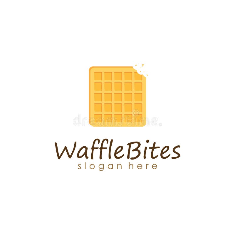 Delicious Belgian Waffle Logo Template Stock Vector - Illustration of ...