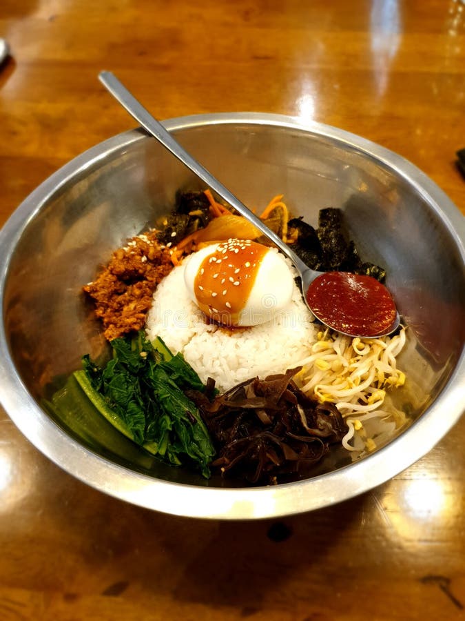 Delicious Bibimbap Korean Rice with Balance Nutrition Stock Photo ...