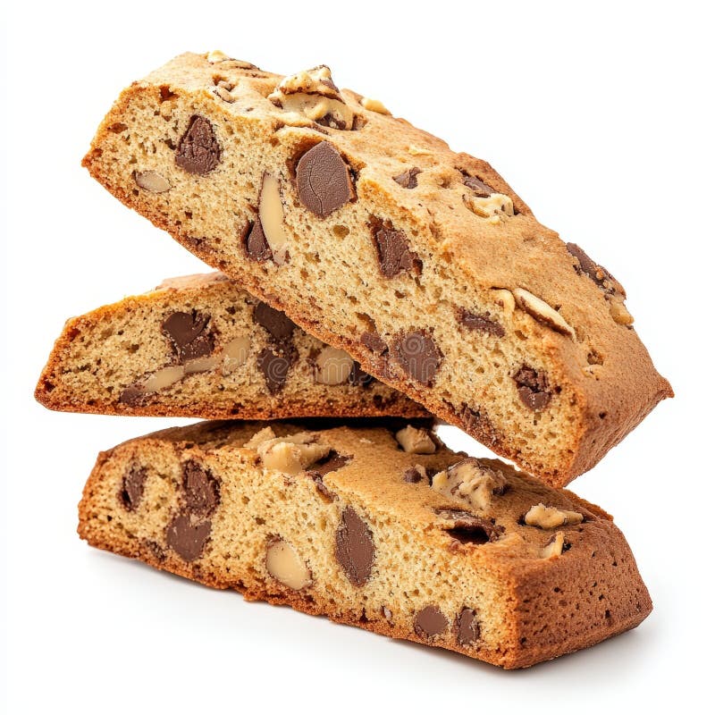 Delicious Biscotti Isolated on White Background for Culinary Use Stock ...