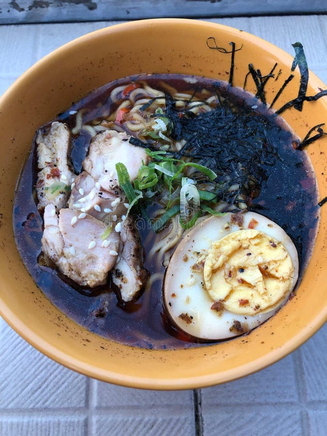 Delicious Black Ramen stock photo. Image of restaurant - 315534508