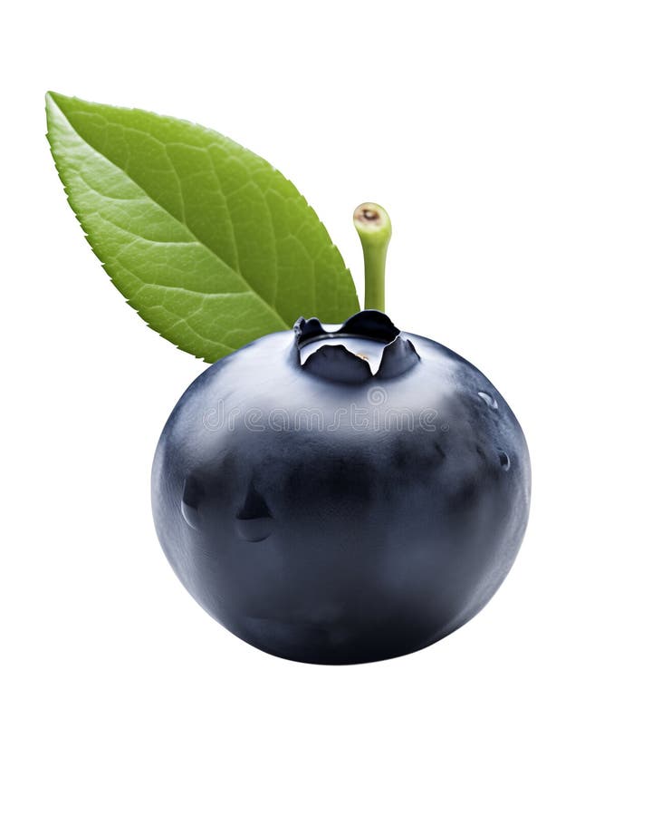 Delicious Blue Blueberries on a White Background Stock Illustration ...