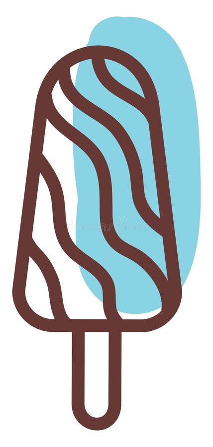 Delicious Blue Ice Cream on Stick, Icon Stock Vector - Illustration of ...