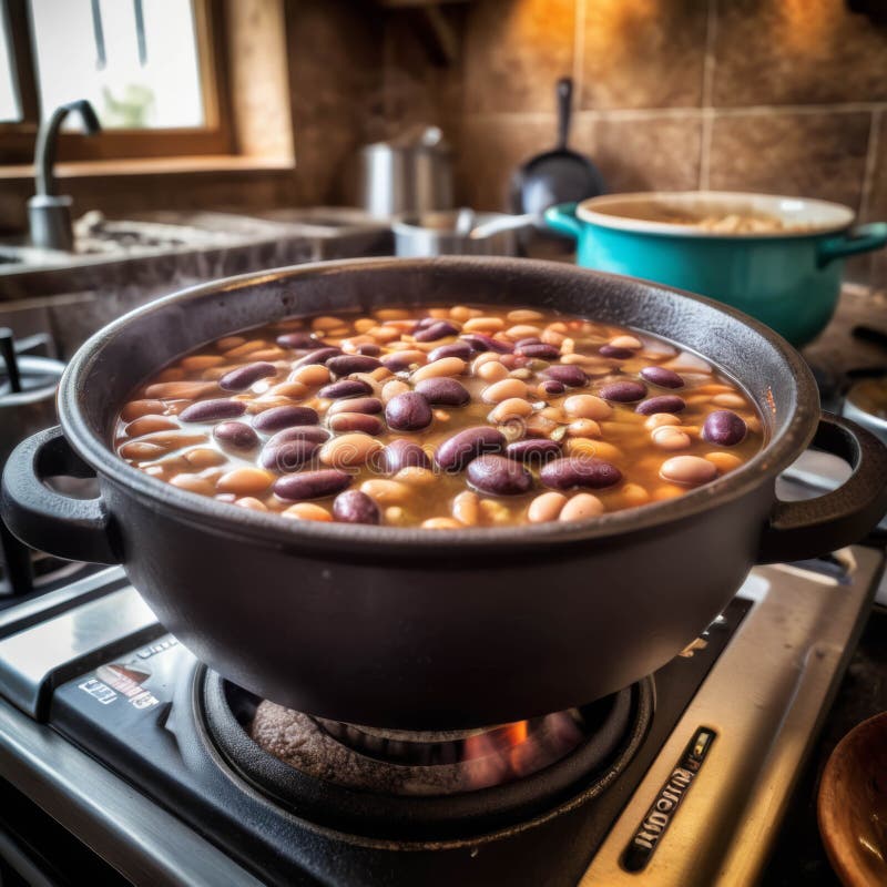 Delicious Boiling Hot Beans Stock Illustration - Illustration of sauce ...