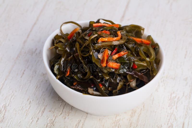 Delicious algae salad stock photo. Image of meal, plate - 120592254