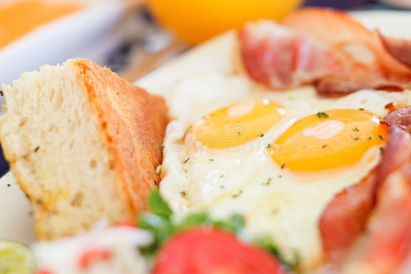 Delicious breakfast stock image. Image of fried, slice - 21041027