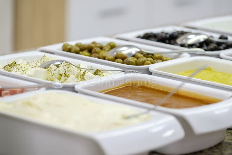 Delicious Breakfast Buffet with Sauce 2 Stock Photo - Image of dish ...