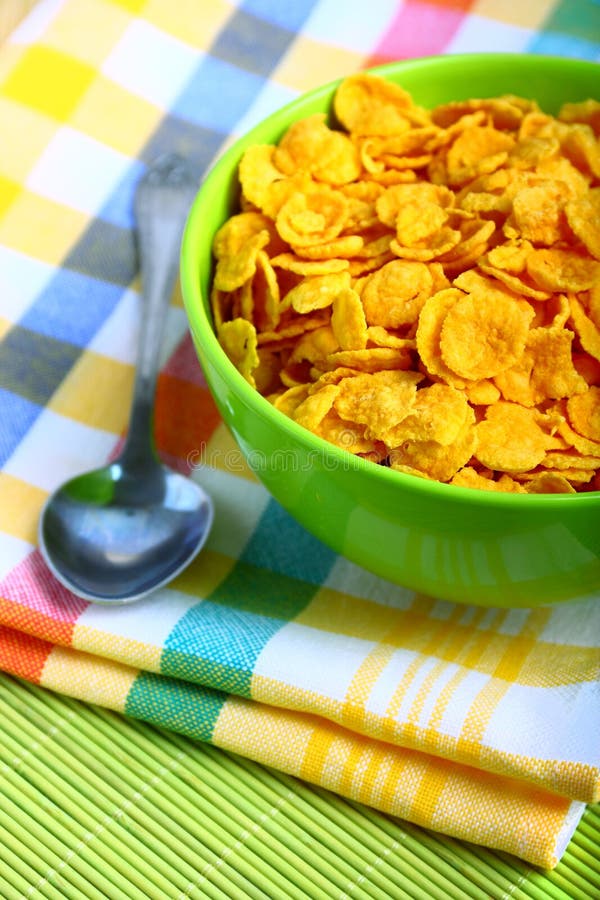 Delicious Breakfast Corn Flakes Stock Photo - Image of breakfast ...