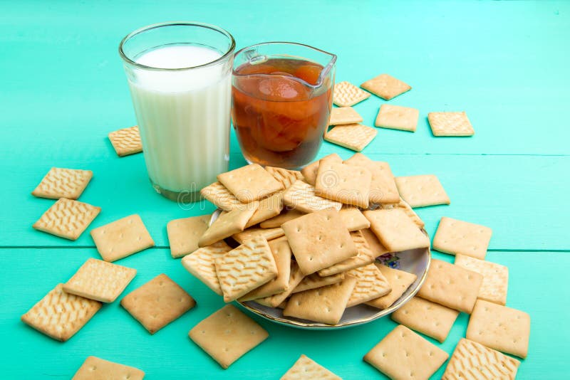 Delicious Breakfast Crackers Stock Image - Image of cuisine, brown ...