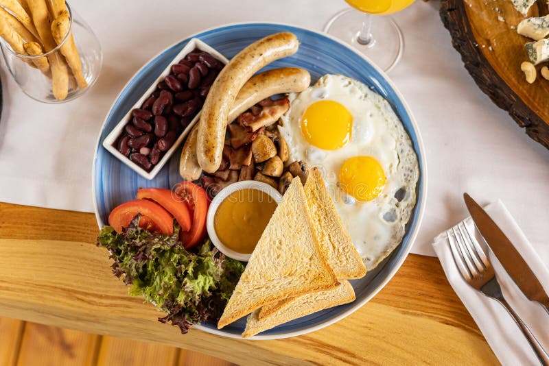 Delicious Breakfast in the Restaurant Stock Image - Image of ...