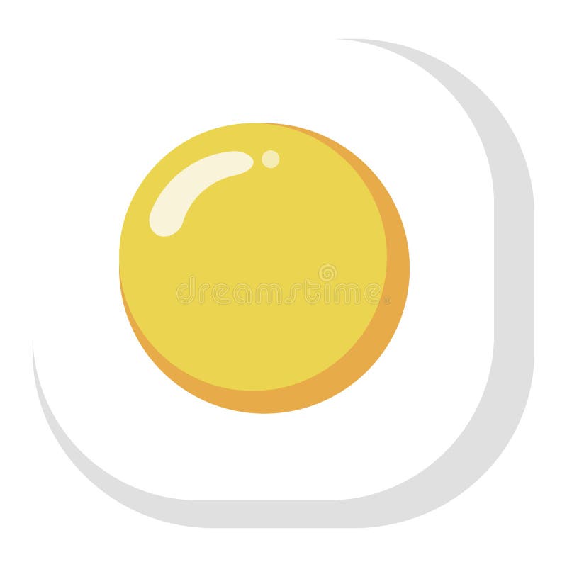 Delicious Breakfast Round Corner Square Icon Fried Egg Stock Vector ...